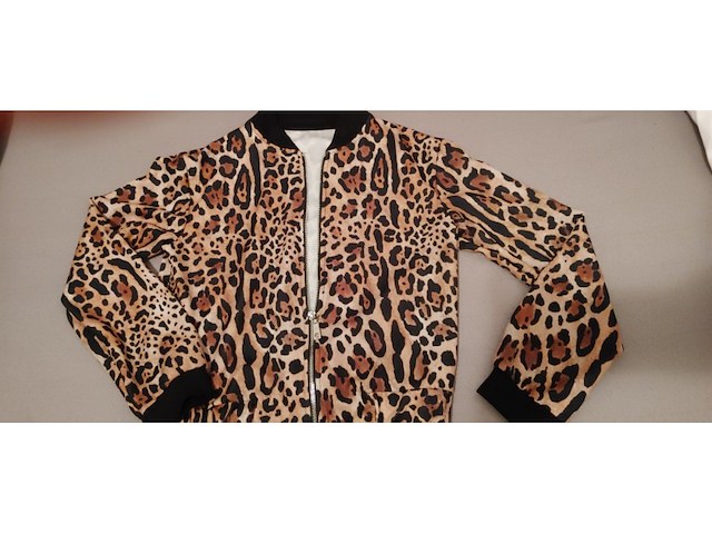 Animal print jakna bomber S