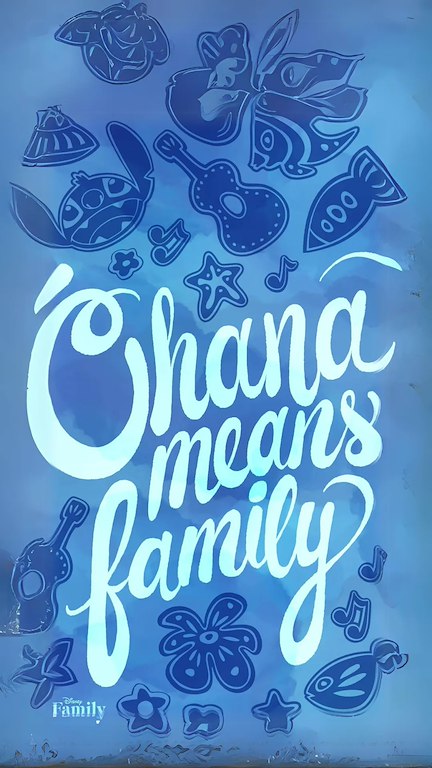 Ohana means family plava