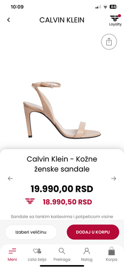 Calvin Klein Sandale 37
