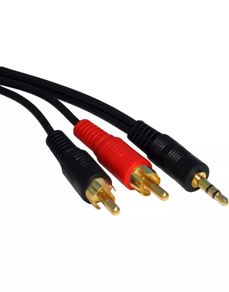 FAST ASIA Kabl audio 3.5mm - 2xRCA 5m crni