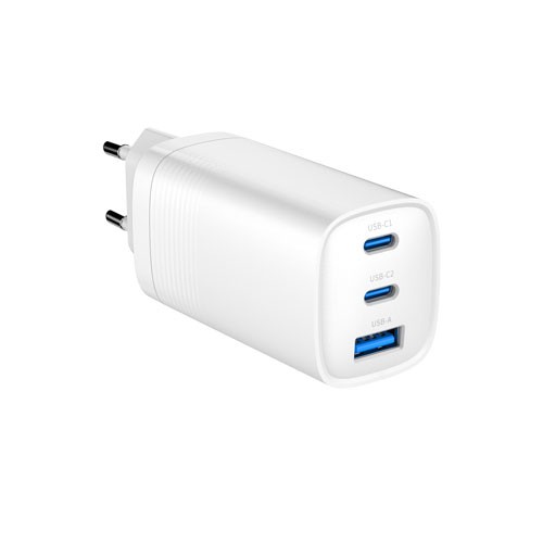 Gembird Brzi punjač 65W max. za USB-C i USB-A | TA-UC-PDQC65-01-W