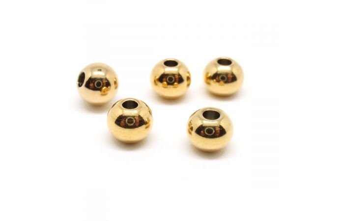 304 Stainless Steel perla 5x4 mm, rupa: 1.5mm- boja Gold ( 208107 )