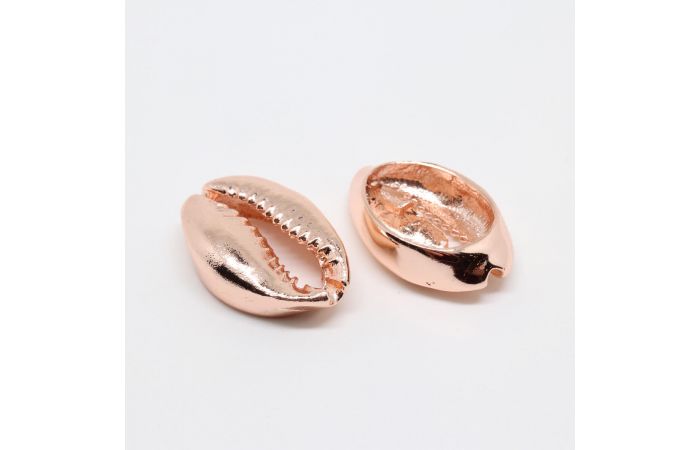 Perla Cowrie Shell 25x16mm prevlaka pozlata Rose Gold ( 331100 )