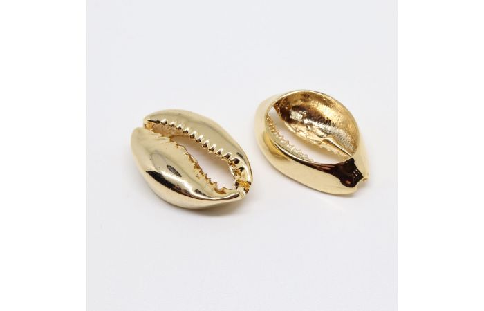 Perla Cowrie Shell 25x16mm prevlaka pozlata Yellow Gold ( 332065 )