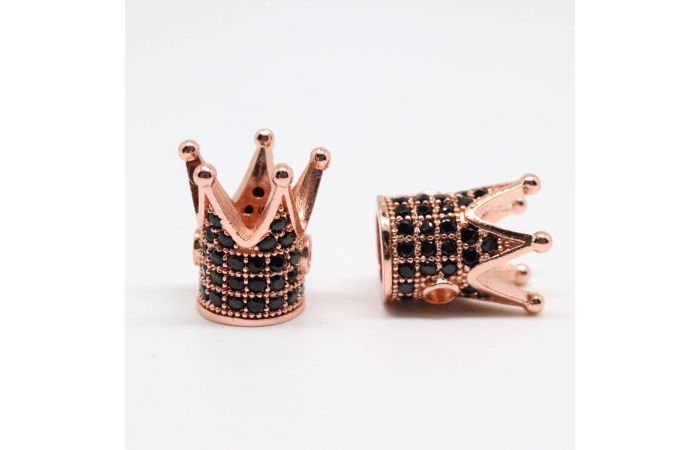 Perla Kruna 12x10 mm pozlata Rose Gold+CZ ( 331078 )