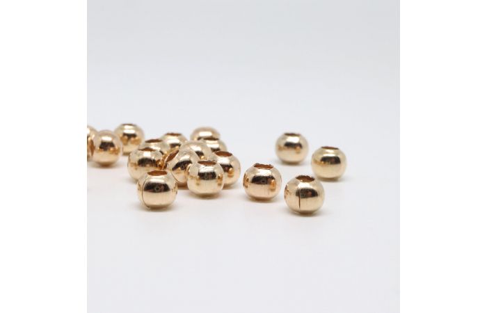 Metalne perle/razdelnici 3 mm. Pakovanje sadrži 300 komada - boja zlata .(100421)