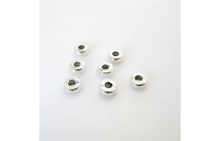 Metalna perla 6.7 x 2.7 mm, rupa oko 2.5 mm- boja antik srebro ( R162AS )