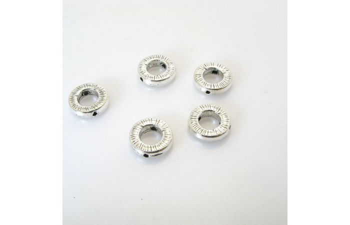 Metalna perla 10x 2,8 mm,otvor 4,5mm, rupa oko 1 mm- boja antik zlatna ( R158AZ )