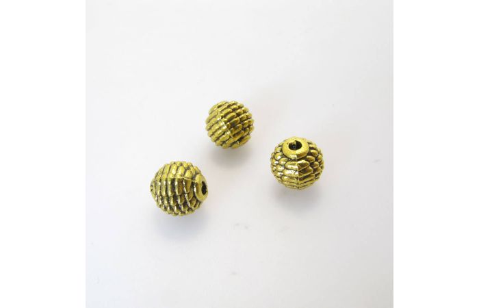 Metalna perla 8 mm, rupa oko 1.5 mm- boja antik zlatna ( R156AZ )