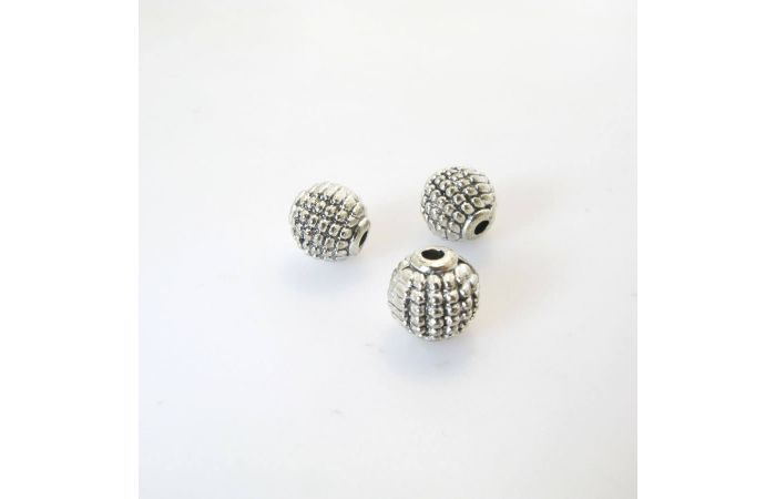 Metalna perla 8 mm, rupa oko 1.5 mm- boja antik srebro ( R156AN )