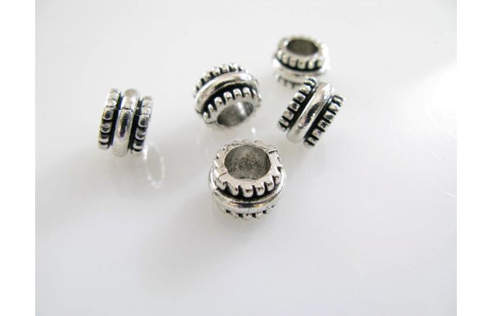 Metalna perla u boji anrtik srebra ( MKOK-R139AS )