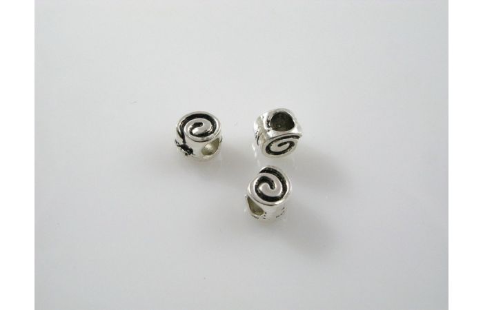 Metalna perla u boji anrtik srebra ( MKOK-R137AS )