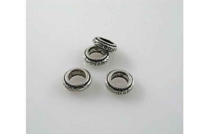 Metalna perla u boji anrtik srebra ( MKOK-R129AS )