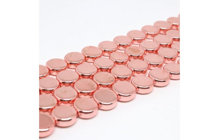 Hematit perle 7,5 x 3 mm, prevlaka Rose Gold hematit ( 2131256 )