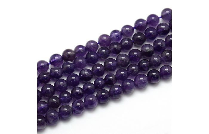 Ametist perle 6 mm- Cena je data za niz od oko 65 komada. ( PKAM06 )