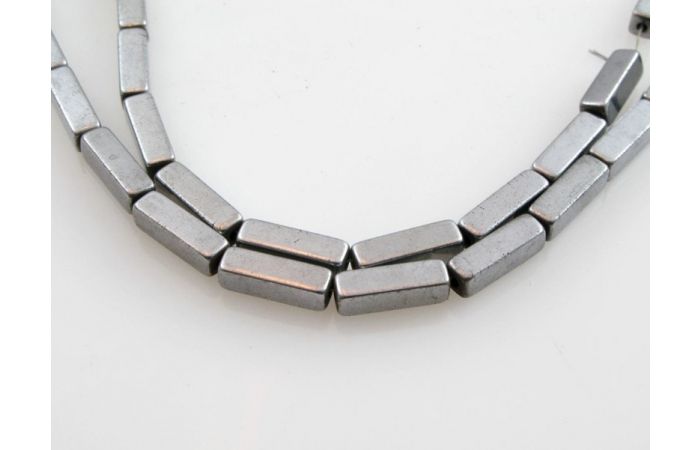 Hematit perle, electroplate boja silver. Dimenzije 13x4x4mm; rupa: 1.5mm. (KP-HEM-01)