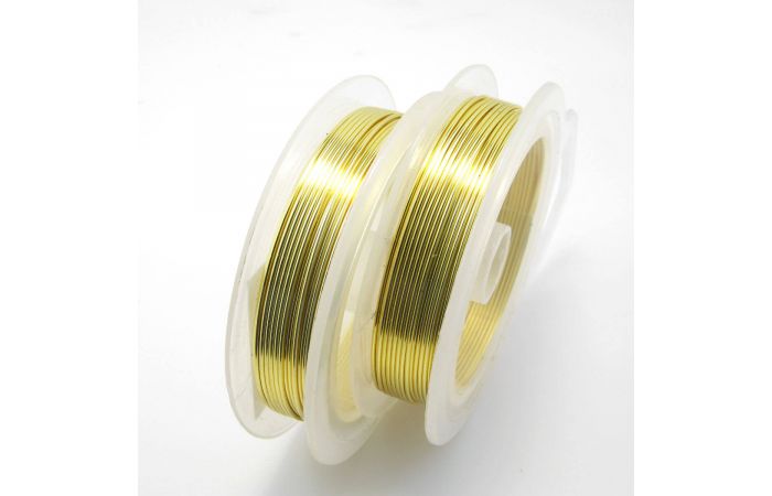 Posrebrena žica Gold-Non Tarnish 0,8 mm. Pakovanje oko 8 metara (1020G-08)