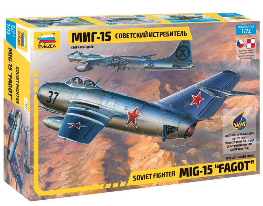 ZVEZDA 1/72 Soviet fighter Mig-15 „Fagot“