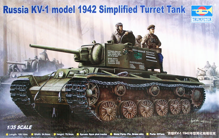 TRUMPETER 1/35 Russia KV-1 Model 1942 Simplified Turret Tank