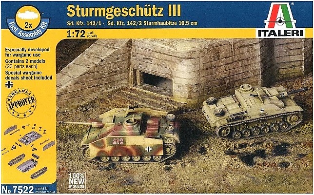 ITALERI 1/72 Sd.Kfz. 142/1 Sturmg. III Ausf. F (Fast Ass. Tanks)