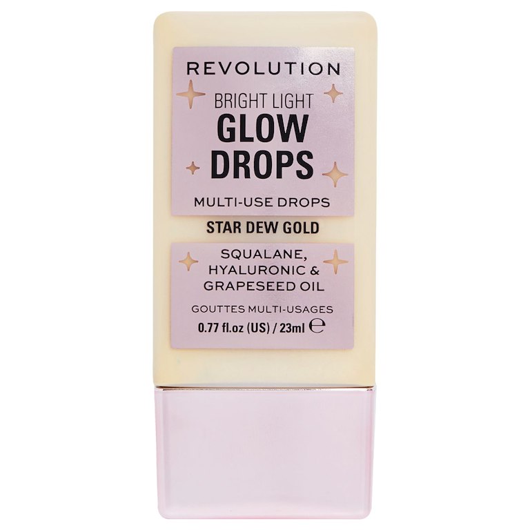 Tečni hajlajter MAKEUP REVOLUTION Bright Light Glow Drops Golden Star Dew