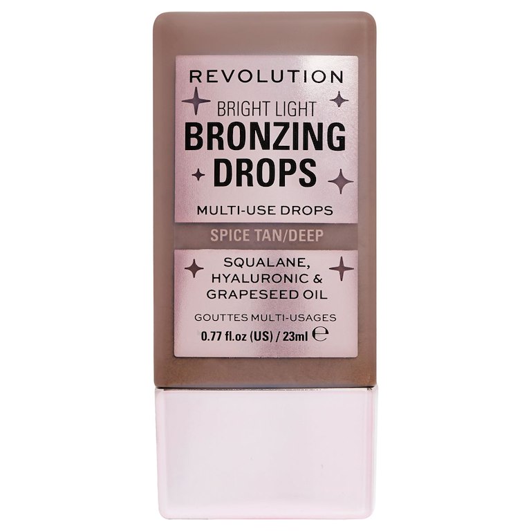 Tečni bronzer MAKEUP REVOLUTION Bright Light Bronzing Drops Scorched Light