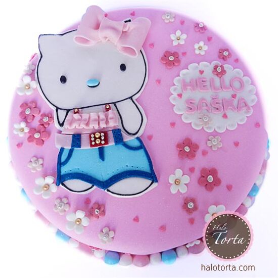 Hello Kitty roze torta