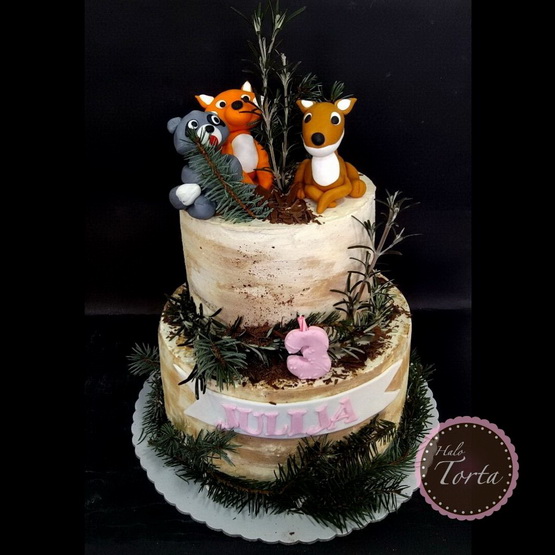 Šumske životinje na torti