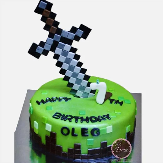 Minecraft mač torta