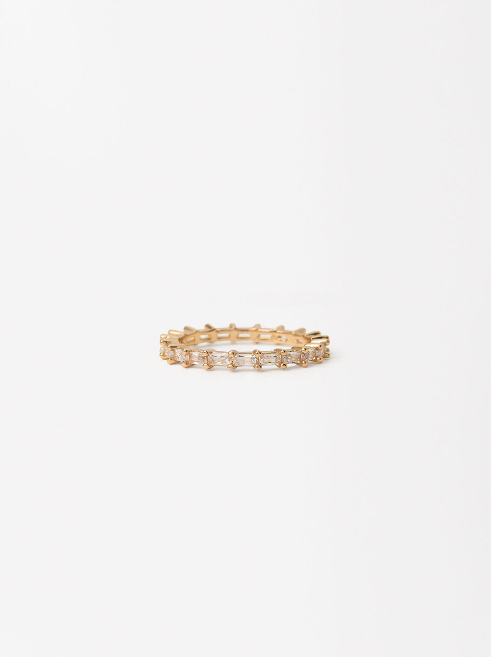 Golden Ring With Zircons