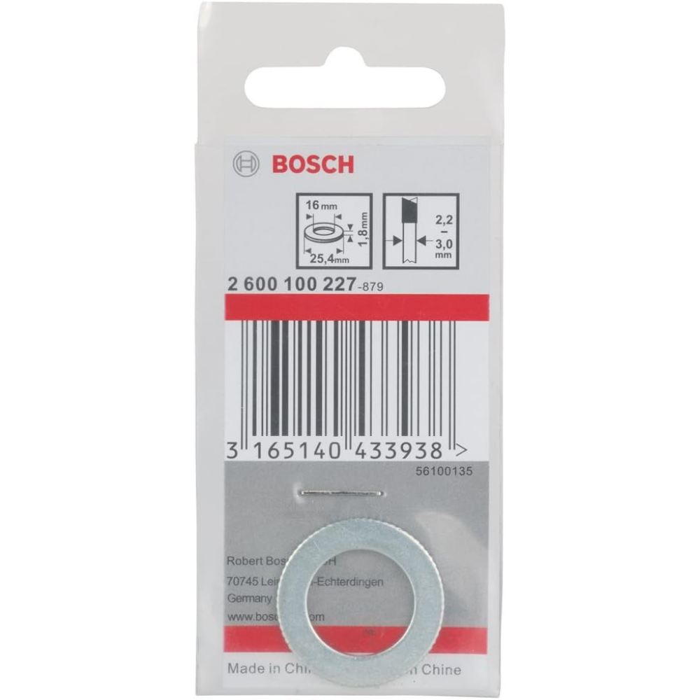 Bosch – Redukcioni prsten za listove kružne testere 25,4 x 16 x 1,8 mm – 2600100227