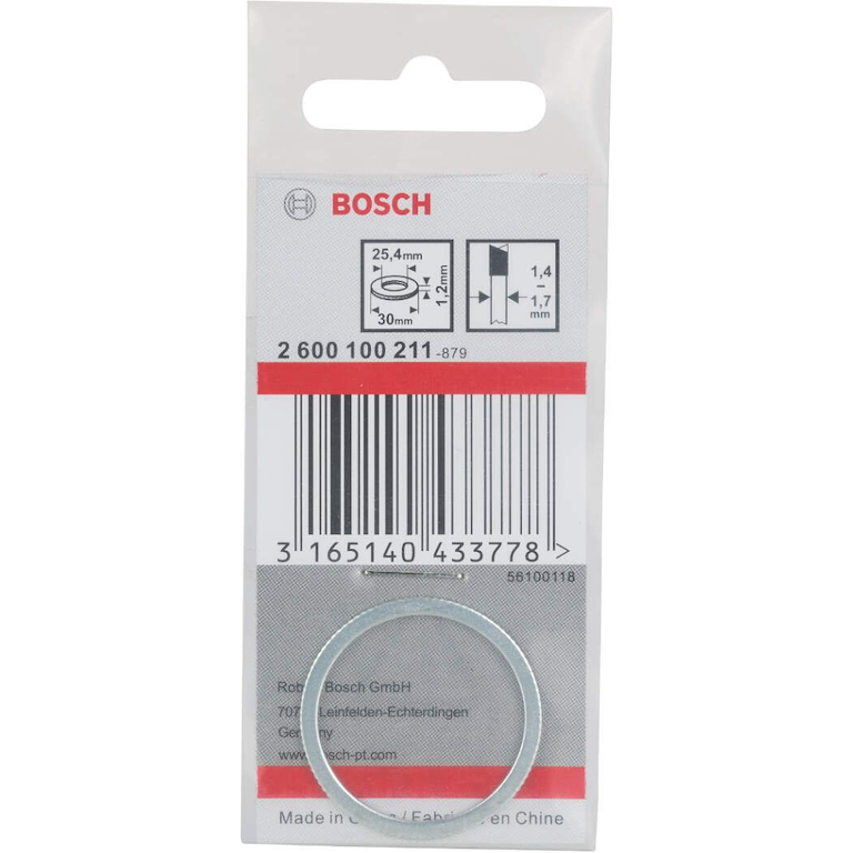 Bosch – Redukcioni prsten za listove kružne testere 30 x 25,4 x 1,2 mm – 2600100211