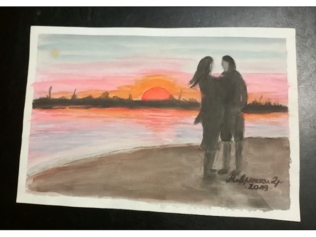 Romantika akvarel 30×20