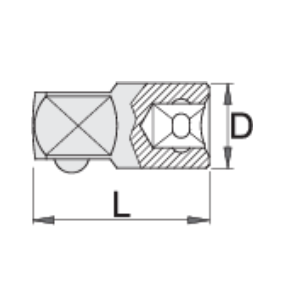 Unior – Adapter nastavke nasadnih ključeva prihvat 1/4″ 3/8″188.7/2 – 607976