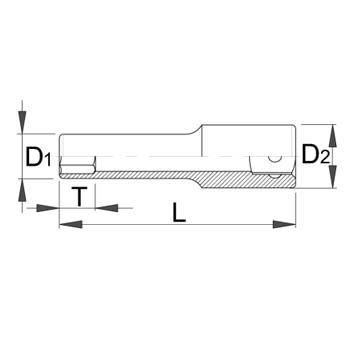 Unior – Ključ nasadni dugi šestougaoni 8mm prihvat 1/4 188/2L 6p – 616887