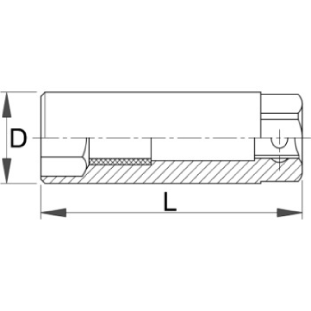 Unior – Ključ nasadni za svećice prihvat 3/8 14mm 186.4/2A – 622513