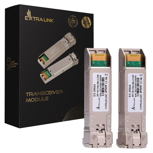 Extralink SFP+ 10G, 1310nm, SM, LC, 40km, 2-PACK, cena po komadu