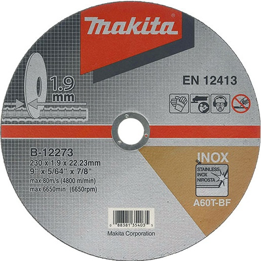 Rezna ploča za metal i inox 230x1.9mm MAKITA