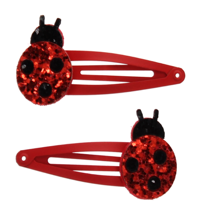 Šnalice za kosu set 2 - Ladybird, Glitter