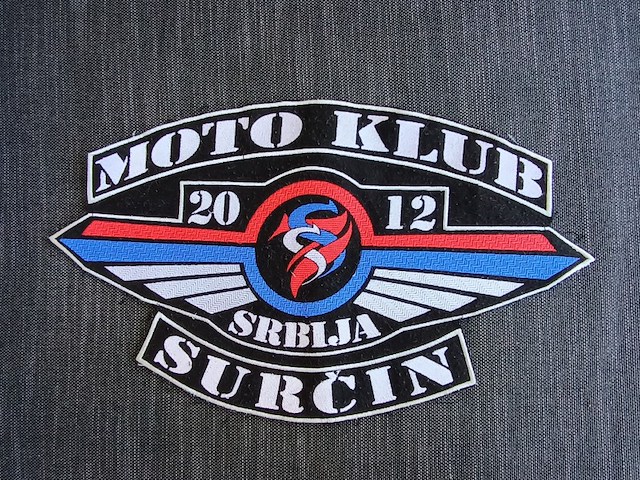 MOTO KLUB SURČIN VELIKI LEĐNI AMBLEM