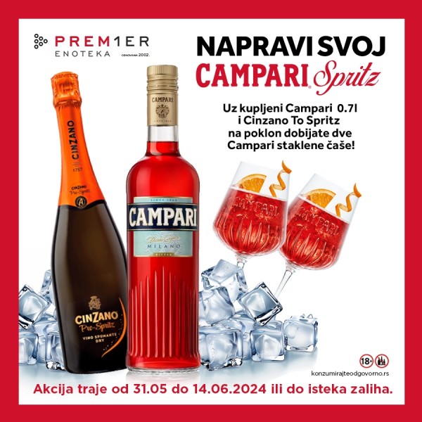 Campari - To Spritz Gratis Čaše NV
