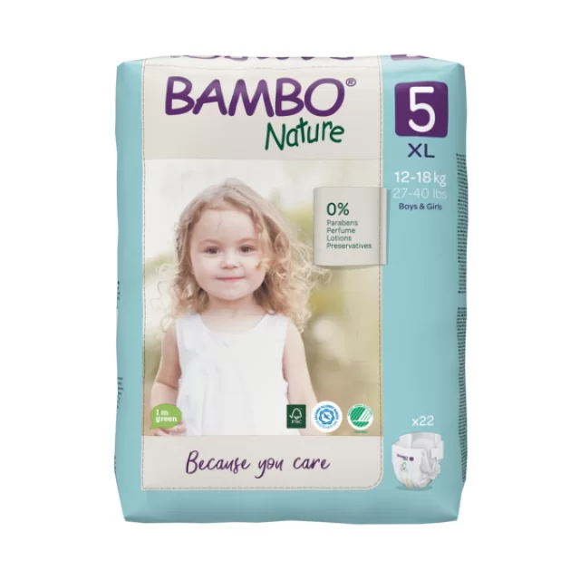 BAMBO 5 Nature Eco-friendly pelene 22 kom