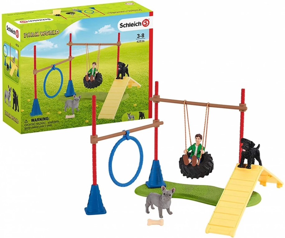 SCHLEICH FARM WORLD PUPPY TRAINING SET