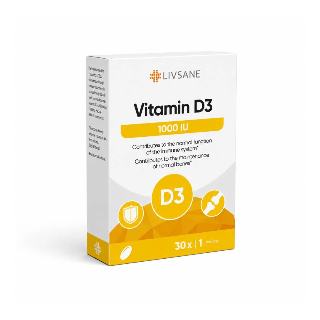 LIVSANE Vitamin D3 1000 30 Kapsula