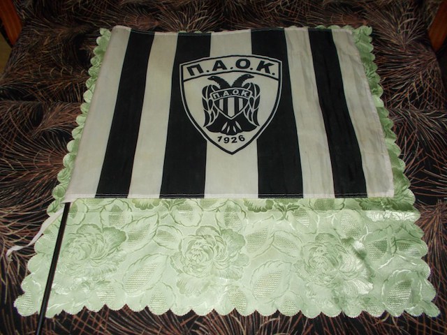 PAOK - stara navijacka zastava - 73x53 cm