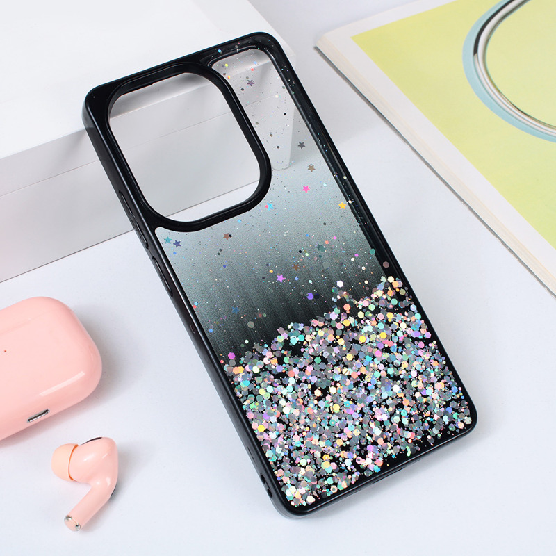 Maskica Frame Glitter za Xiaomi Redmi Note 13 Pro 4G crna