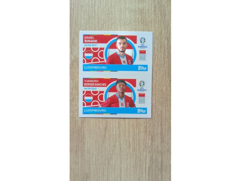 Euro 2024 Uefa Topps sličica broj LUX 14 LUX 15