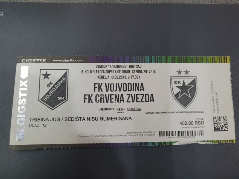 Fk Vojvodina - Fk Crvena Zvezda 13.05.2018.