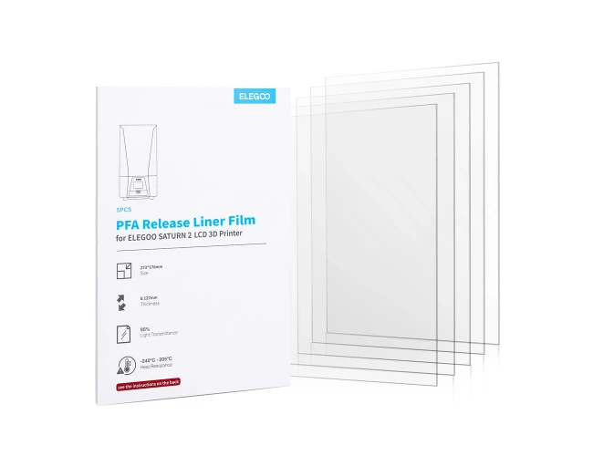 Elegoo Saturn 2/Saturn 8K PFA Film 5 pcs polimerna folija za 3D štampač