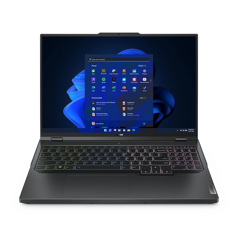 Lenovo Legion 5 Pro 16ARX8 (82WM00E6YA) gejmerski laptop 16" WQXGA AMD Ryzen 9 7945HX 32GB 1TB SSD GeForce RTX4070 sivi